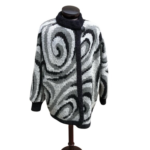 Gallery | Sweaters | Vtg Gallery Wool Blend Swirl Artsy Statement Heavy ...